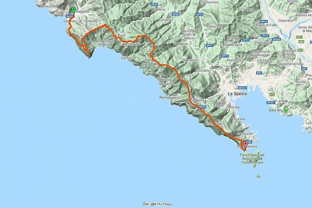 Levanto to Portovenere • Hiking in Liguria • 2 days hike